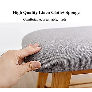 SOBIBO Shoe Entryway Bench, Bamboo Shoe Rack Bench, Organizer with 2 Tier Storage Simple Style Good Load Bearing, Ideal for Entryway Hallway Living Room,(Nature,35.4'')