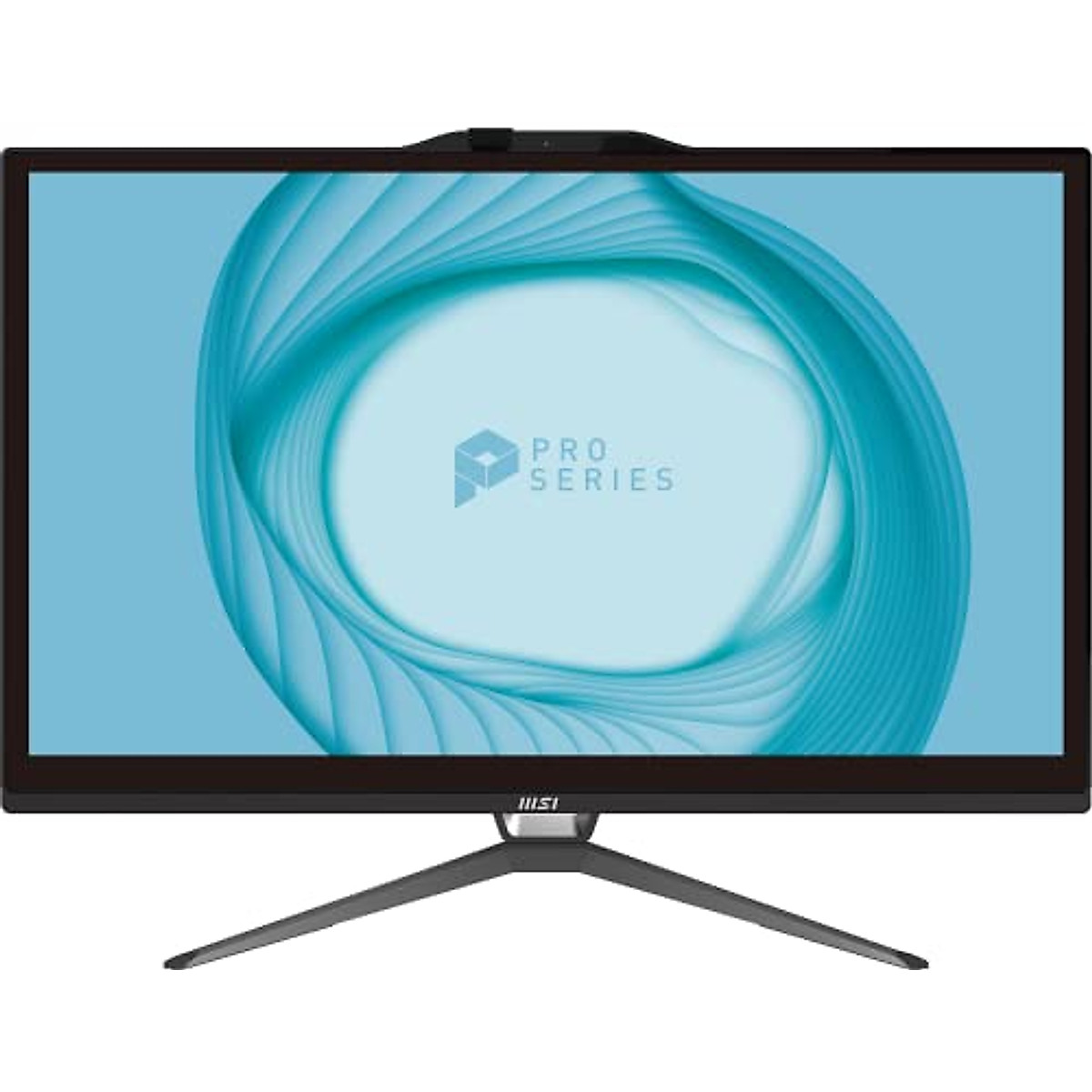 MSI PRO AP222T All-in-One Desktop: Intel Pentium Gold G7400, 4GB DDR4 2666MHz, 128GB NVMe SSD, Anti-Flicker, Less Blue Light, BT 5.0, Windows 11 Pro: 13M-068US,Black