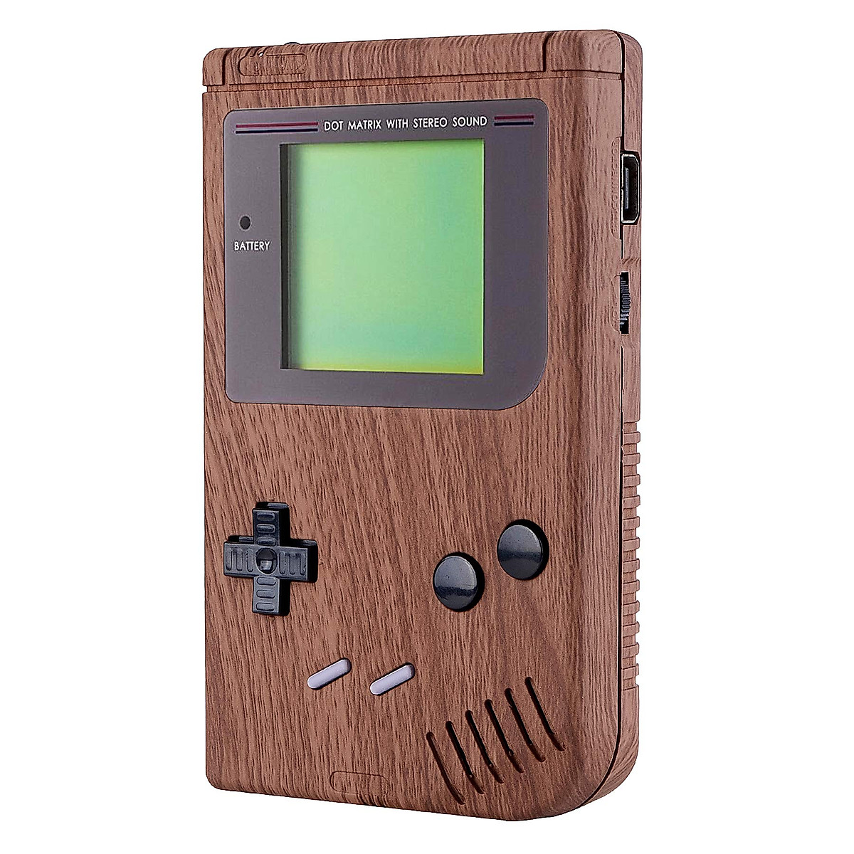 eXtremeRate Wood Grain Soft Touch Case Cover Replacement Full Housing Shell for Gameboy Classic 1989 GB DMG-01 Console with w/Screen Lens & Buttons Kit - Handheld Game Console NOT Included