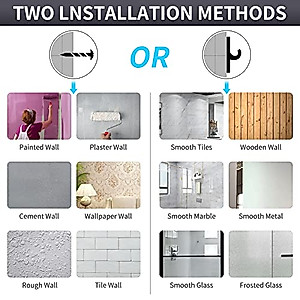 HATUO-001 4-Pack Shower Caddy Basket Shelf with Rustproof Black Hooks Storage Rack Organizer,No Drilling Can be wall-mounted without holes for Bathroom, Washroom, Restroom, Shower,Kitchen