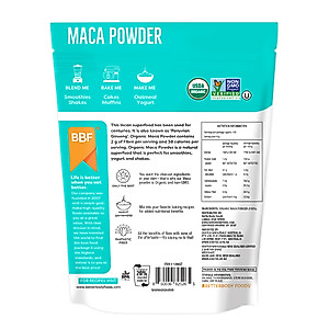 BetterBody Foods Organic Maca Powder, Non-GMO & Gluten-Free, 12 Ounce