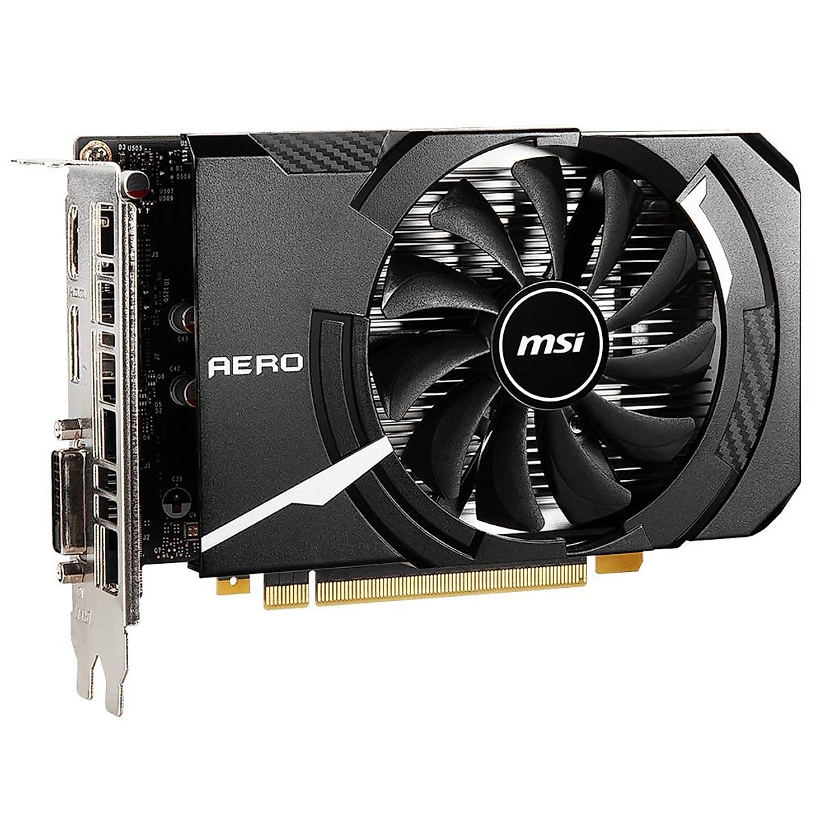 MSI Gaming GeForce GTX 1650 128-Bit HDMI/DP/DVI 4GB GDRR6 HDCP Support DirectX 12 VR Ready OC ITX Graphics Card (GTX 1650 D6 AERO ITX OC)