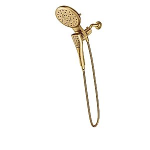 Moen 220C3BG Verso Eight-Function 7" Diameter Spray Head Standard with Handshower, Brushed Gold