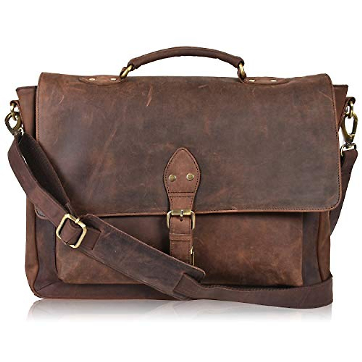 Brown | Vintage Messenger Bags For Office Use | Multiple Compartment | Travel Friendly | Durable | Made For Men And Women