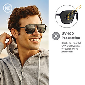 Knockaround Pacific Palisades Polarized Sunglasses for Men & Women - Impact Resistant Lenses & Full UV400 Protection, Black on Black