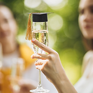 10pcs Mini Graduation Cap Graduation Hat Wine Bottle Covers Cupcake Toppers Graduation Hats Decoration for Graduation