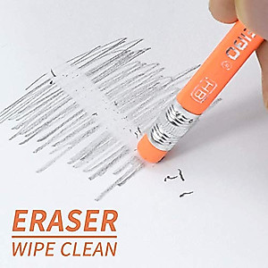 WEIBO Bear Claw Pencils (Pack Of 12) - Fat, Thick, Strong, Triangular Grip Pencils, Graphite, HB Lead With Eraser - Suitable For Kids, Art, Drawing, Drafting, Sketching & Shading (XL)