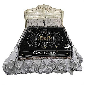 Pure Country Weavers Zodiac - Cancer Tarot Card Blanket - Gift Tapestry Throw Woven from Cotton - Made in The USA (72x54)