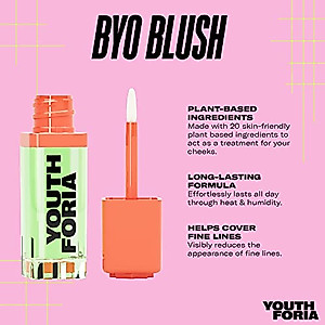 Youthforia BYO Blush 2-Pack, Original Color-Changing Blush Oil & Non-Color Changing Tinted Blush Oil, Buildable Formulas, Vegan & Cruelty-Free