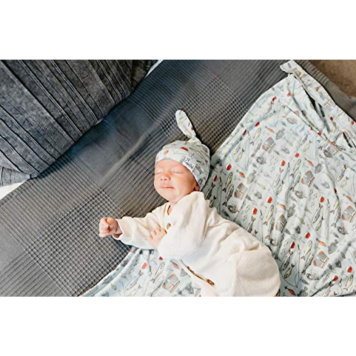 Copper Pearl Large Premium Knit Baby Swaddle Receiving Blanket Trout