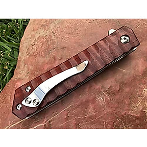TACTICAL GEARZ Damascus Pocket Folding Knife! Rosewood Handle, Damascus Blade w/67 Layers & a VG10 Core! (Rogue XT)