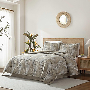 Tommy Bahama 223534 Raffia Palms Comforter Set, Brown, California King, 1 Count (Pack of 1)
