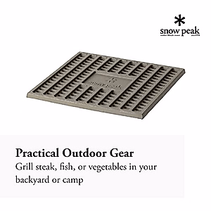 Snow Peak Fireplace Coal Bed - Charcoal Grill Tool - Evens Cooking Temperature - Steel - 5.3 Ibs - Medium