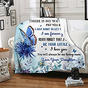 Gifts for Mom from Daughter, to My Mom Blanket, to My Mom Ultra-Soft Throw Blanket 60"x50"-Mom Blanket from Daughter-Mother‘s Day Birthday Gifts for Mom