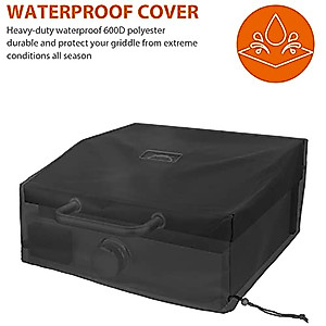 New Upgraded Hinged Lid with Grill Cover for Blackstone 22 inch Tabletop Griddle, Griddle Hood Lid with Waterproof Grill Cover for 22" Blackstone Grill