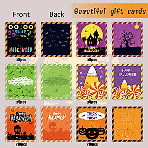 GuassLee Kids Halloween Party Favors Rubber Bracelets, 40pcs Halloween Silicone Wristbands and Cards for Kids Halloween Trick or Treat Gifts, Halloween Giveaways, Halloween Goodie Bag Fillers Supplies