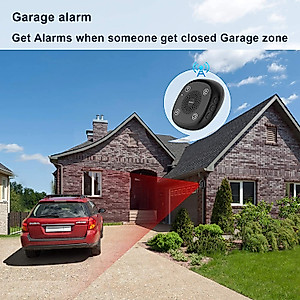 Driveway Alarm, Outdoor Waterproof Motion Sensor, Wireless Driveway Alarm System, 2 PIR Motion Detectors & 1 Receiver, Expandable House Alarm Systems for Home & Property
