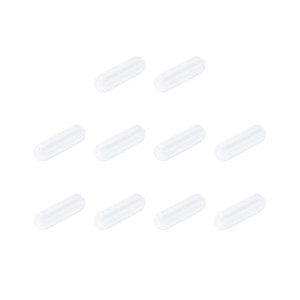 MECCANIXITY Magnetic Stirrer Mixer Stir Bar Rod 25mm(1") x8mm Cylinder Shape PTFE Coating Magnet White for Laboratory 10Pcs