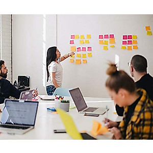 MQLH-TECH Pop Up Sticky Notes 3x3 Refills Easy Post Notes Self Stick Notes Bright Rainbow Colors Super Adhesive Pop-up Notes 6 Pads 100 Sheets/Pad Individual Package 600 Sheet Total