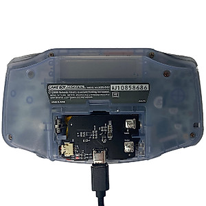 Gameboy Advance Rechargeable Battery 1500mAh USB-C Lithium LiPo Mod for Nintendo GBA / AGB-001 (Indigo)