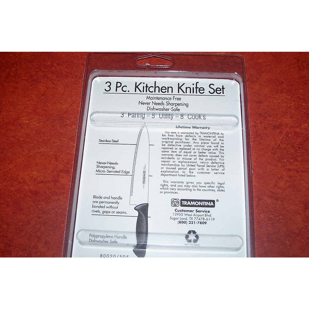 Tramontina MfrP Knife Set 3PC DIAMONT MfrPartNo 80020/505