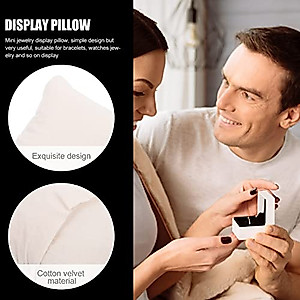 Unomor 6Pcs watch box pillow silk pillowcase monitor stand black throw pillow black tray black pillow covers pillows bracelet pillow case Watch Pillow white silk floss small pillow pu