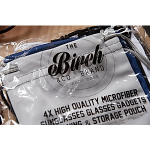 THE BIRCH & CO. BRAND 4X Microfiber Sunglasses Glasses Gadgets Cleaning & Storage Pouch