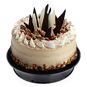 Leadleds 12 Inches Black Color Rotating Display Stand for Jewelry Portrait Model Photography Bracelet Shoe Exhibition Cake Stand