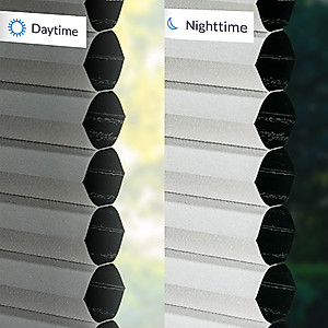 Chicology Cordless Cellular Shades, Blackout Window Blind, Evening Mist (Blackout) - 30"W X 64"H (CCSEM3064)