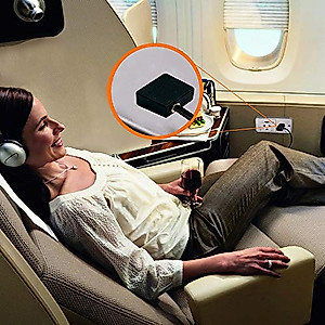 Gold Plated Airplane Flight Headphone Adapters (Pack of 2) | Allows you to use your Earphones with all In-Flight Media Systems | This Airline Plane Headset Converter Enables Great Sound on all Planes