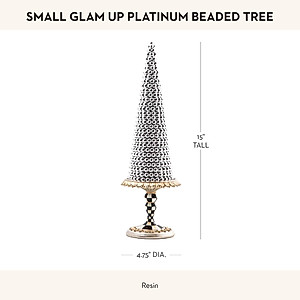 MACKENZIE-CHILDS Beaded Tabletop Christmas Tree, Christmas Decor, Glam Up Platinum