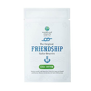 World End Imports White Cotton Sailor Knot Bracelet (Medium)