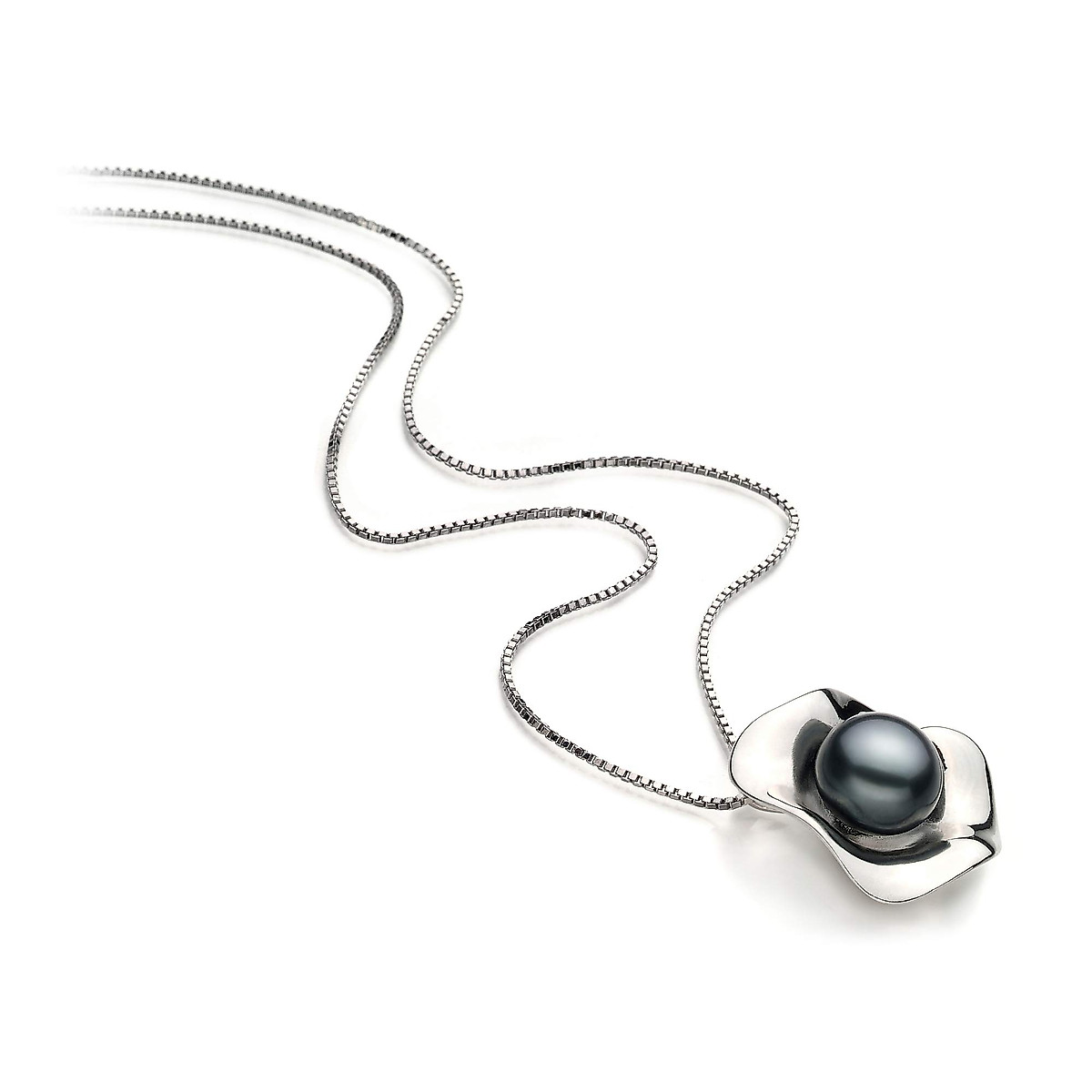 Rocio Black 9-10mm AA Quality Freshwater 925 Sterling Silver Cultured Pearl Pendant For Women