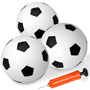 Anzmtosn Mini Soft Toddler Soccer Ball, 3 Pack 6" Little Soccer Balls for Toddlers & Babies, Baby Soccer Balls Pair Bulk Perfectly with Toddler Soccer Goal Toys, Beach Balls, Pool Balls with Air Pump