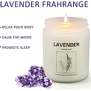 4 Pack Scented Candles Gift Set for Women, Candles for Home Scented, Soy Candle Jar Aromatherapy Lavender Scent Ideal Gifts for Women, Birthday Mother's Day Gift Set, 6.35 oz - Pack of 4