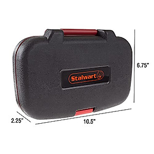 Stalwart - 75-HT1009 Household Hand Tools, Tool Set - 9 Piece by , Set Includes – Adjustable Wrench, Screwdriver, Pliers (Tool Kit for the Home, Office, or Car) Red