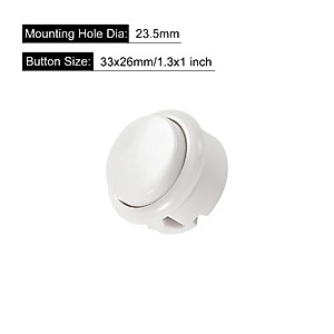 Rebower Momentary Game Push Button Switches Game Button [Arcade Video Games] 30mm Red/Green/Blue/Yellow/Black/White 12