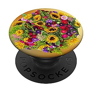 Cell Phone Button Pop Out Holder for Hand Yellow Sunflowers PopSockets PopGrip: Swappable Grip for Phones & Tablets