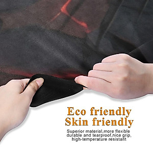 GOODOLD Black Dragon Eyes Yoga Mat, 71 x 26 Inch Non-slip Yoga Mats Folding Travel Exercise Mat Indoor Outdoor Gym Pilates with Storage Bag for Women Men