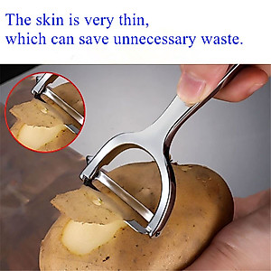 Vegetable Peeler,Fruit,Apple, Potato Peeler Stainless Steel Sharp photato Cutter Y-Shaped kitchen Gadget Peeling Portable Home Kitchen Tools-5 Years of Warranty
