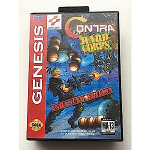 Contra: Hard Corps Enhanced Edition (Sega Genesis / Megadrive) - Reproduction Cartridge with Clamshell Case and Manual