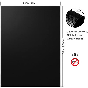 liboyixi Grill Mat Set of 5-Non-Stick BBQ Grill Mats, Reusable, and Easy to Clean - Works on Electric Grill Gas OutdoorCharcoal BBQ，Baking Mats - 15.75 x 13-Inch, Black