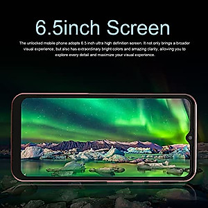 Heayzoki M12S Unlocked Cellphone, Ultra 6.5 Inch Smartphone WiFi 5G Network 6GB 256GB Memory Cell Phone Mobile Phone Rose