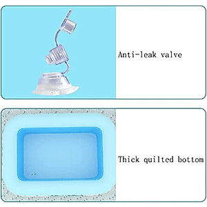 Inflatable Pool Family Pool Inflatable Swimming Pool Rectangular Blow Up Pool for Adults, 305 X 175 X 60 Cm Paddling Pool for Garden Summer Water Party (Size : 305cm*175cm*60cm)