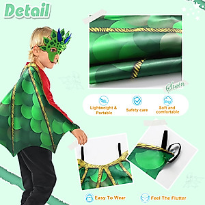iROLEWIN Dragon-Wings-Costume for Kids and Dinosaur Mask-Girls Boys Halloween Dino Dress Up Cape Birthday Party Favors Gifts