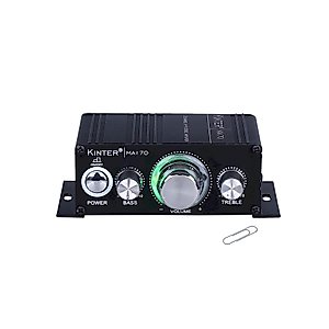 Kinter MA170 12V 2 Channel Mini Digital Audio Power Amplifier for Car or Mp3 Without Power Supply