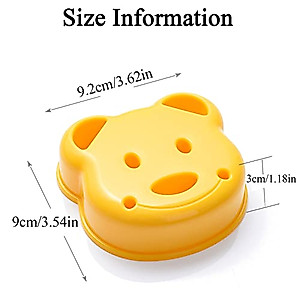 Sandwich Cutter, 5 PCS Sandwich Cutter and Sealer for Kids, Mini Cartoon Bear Squirrel Dolphin Sea Dog Bread Cutter Sandwich Cutters for Kids Bento Box