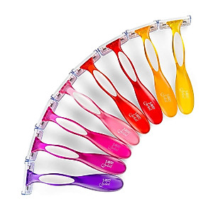 BIC Soleil Smooth Colors Razors with Aloe Vera and Vitamin E Lubricating Disposable Razors for Women, 20-Count, 3 Blades