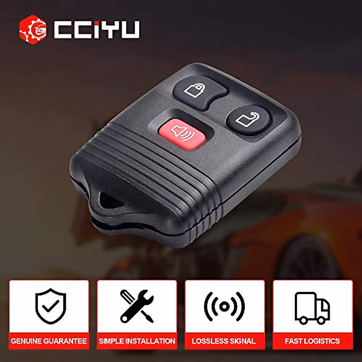 cciyu CWTWB1U331 Keyless Entry Remote Car Key Fob Clicker Transmitter Alarm 1X 3 Buttons fits for Ford Edge for F150 98-16 for M azda for L incoln for F ord for M ercury Series CWTWB1U331