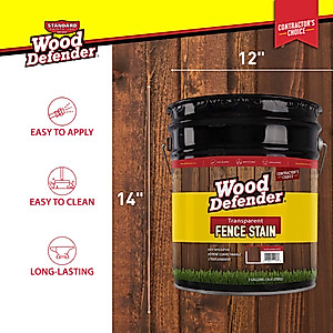 Wood Defender Transparent Fence Stain Clear Glow 5-Gallon